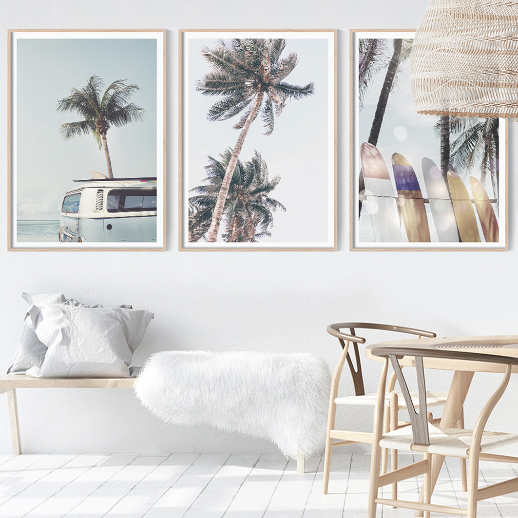 Shop Set of 3 Beach Prints Australia | Coastal Wall Art | Palm Tree Art ...