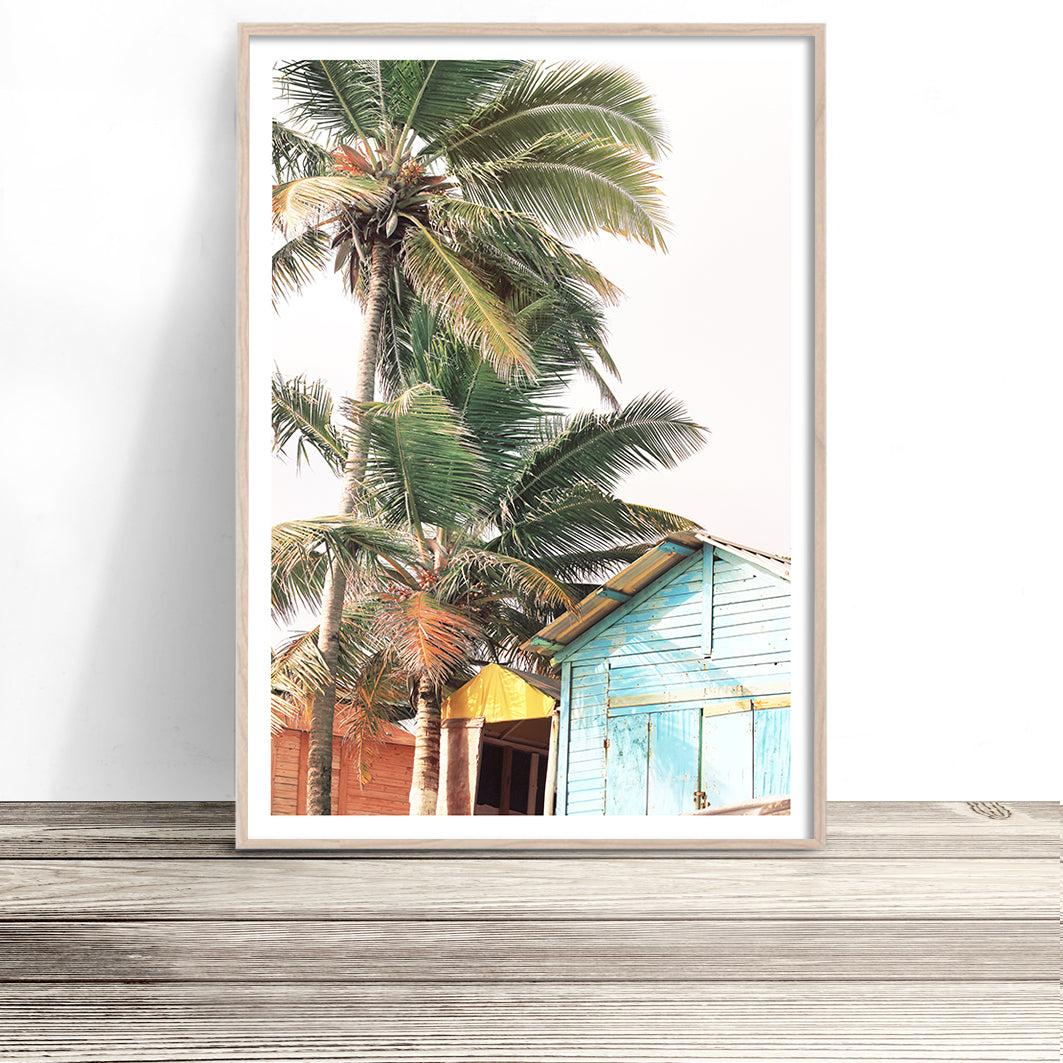 Caribbean Beach Shack | Tropical Print | Coastal Wall Art – Little Ink ...