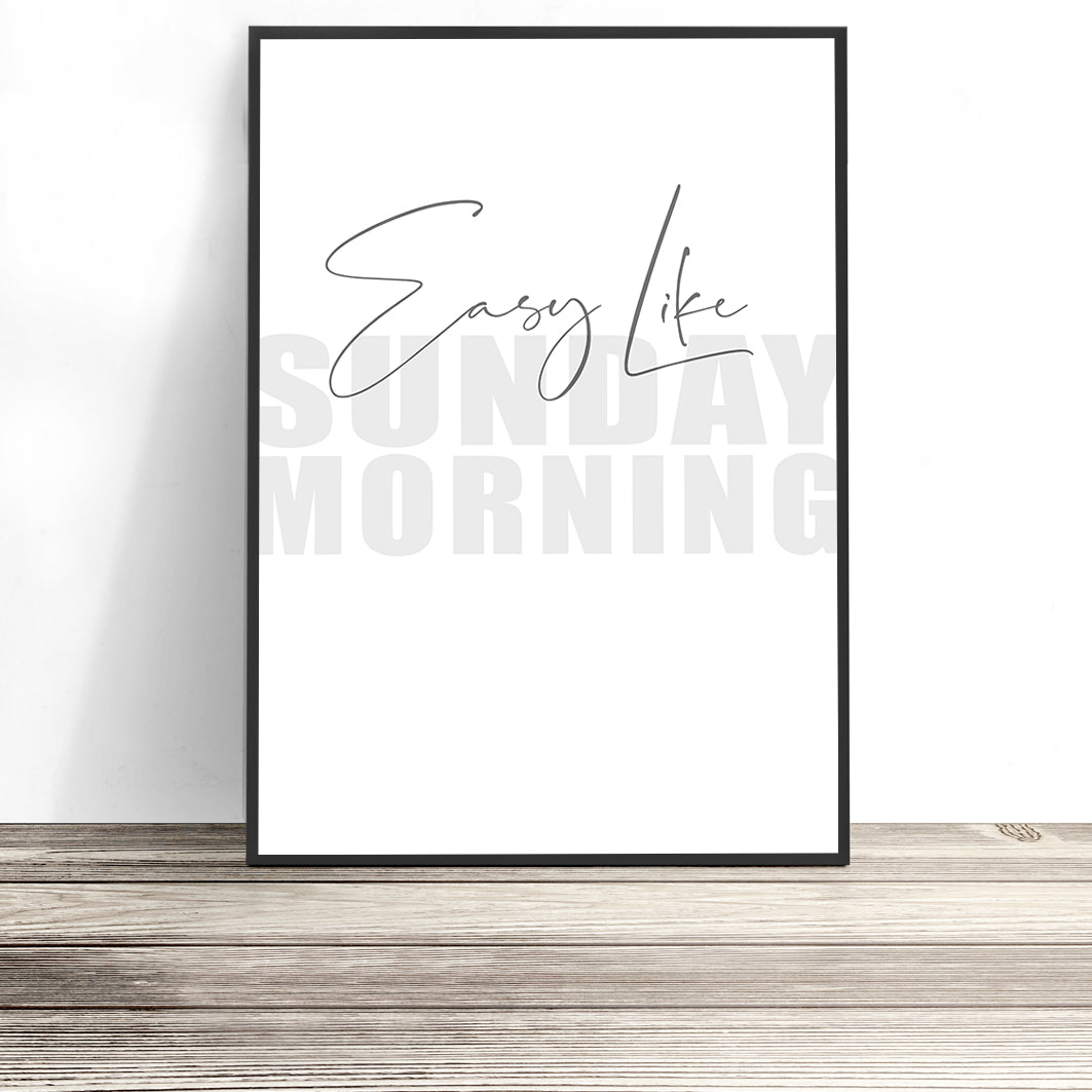 Easy Like Sunday Morning Print | Quote Art | Song Lyrics Print – Little ...